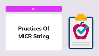What is MICR string? How does it work? [A Complete Guide] | PDF