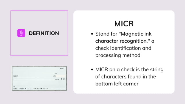 What is MICR string? How does it work? [A Complete Guide] | PDF