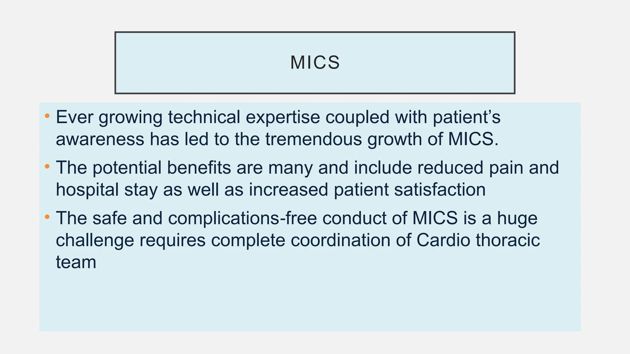 Minimal invasive cardiac surgery- Anesthesia | PPTX