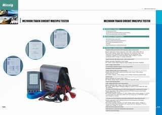 Micsig railway track tester instruments catalog | PDF
