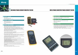 Micsig railway track tester instruments catalog | PDF