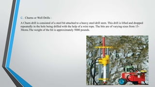 Rock Drilling and Types of Rock Drilling | PPTX
