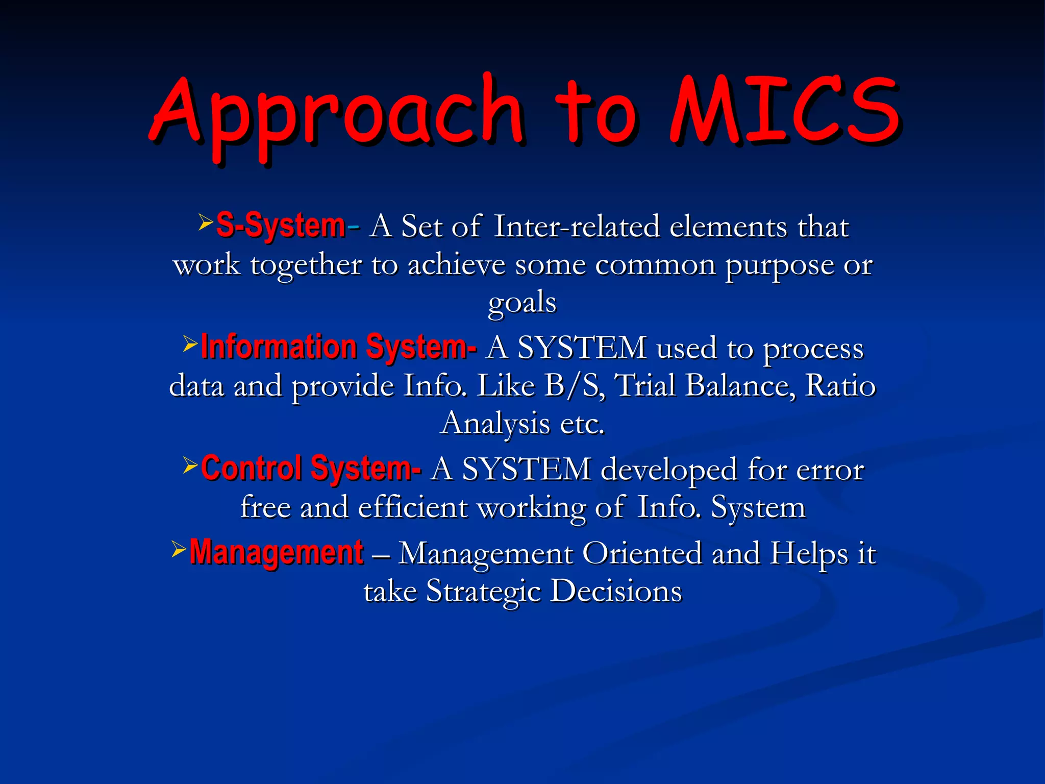 Mics Presentation | PPT