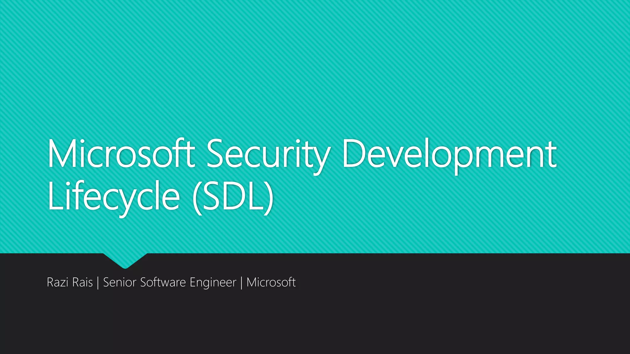 Microsoft Security Development Lifecycle | PPTX