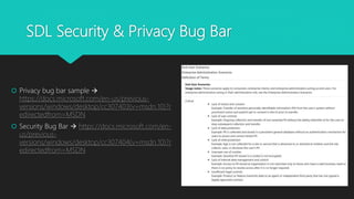 Microsoft Security Development Lifecycle | PPTX