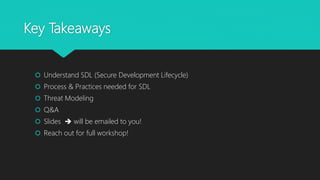 Microsoft Security Development Lifecycle | PPTX
