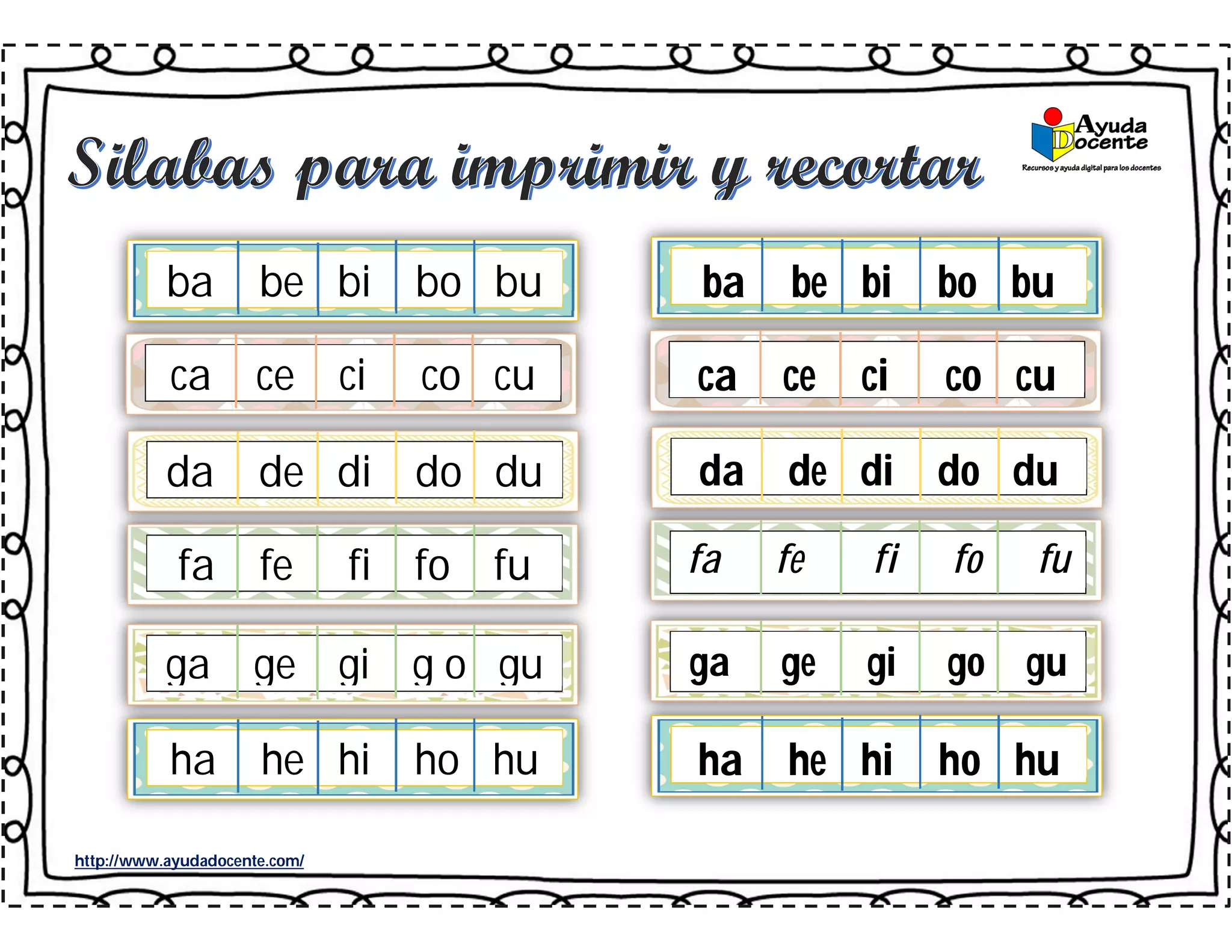 Mi cuadernillo de silabas | PDF