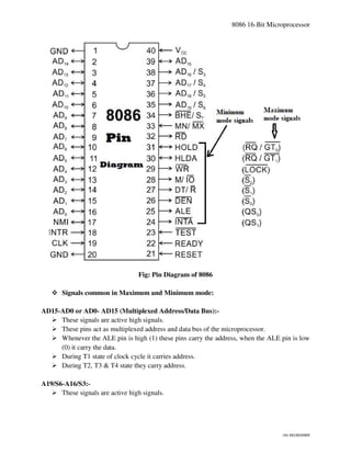 Diploma In Computer Technology Microprocessor Notes 8086 Microprocessor