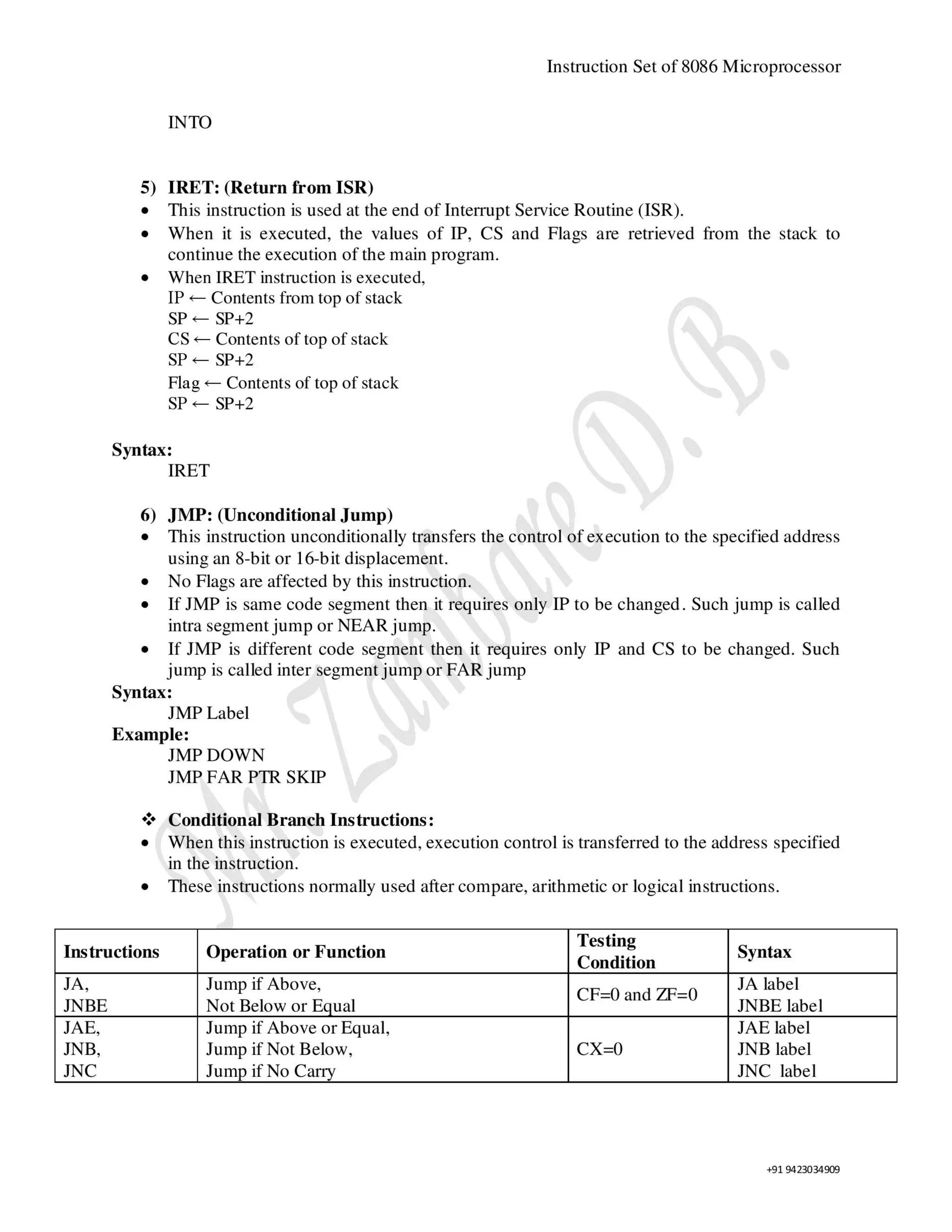 Microprocessor Unit 3 Notes for diploma students | PDF
