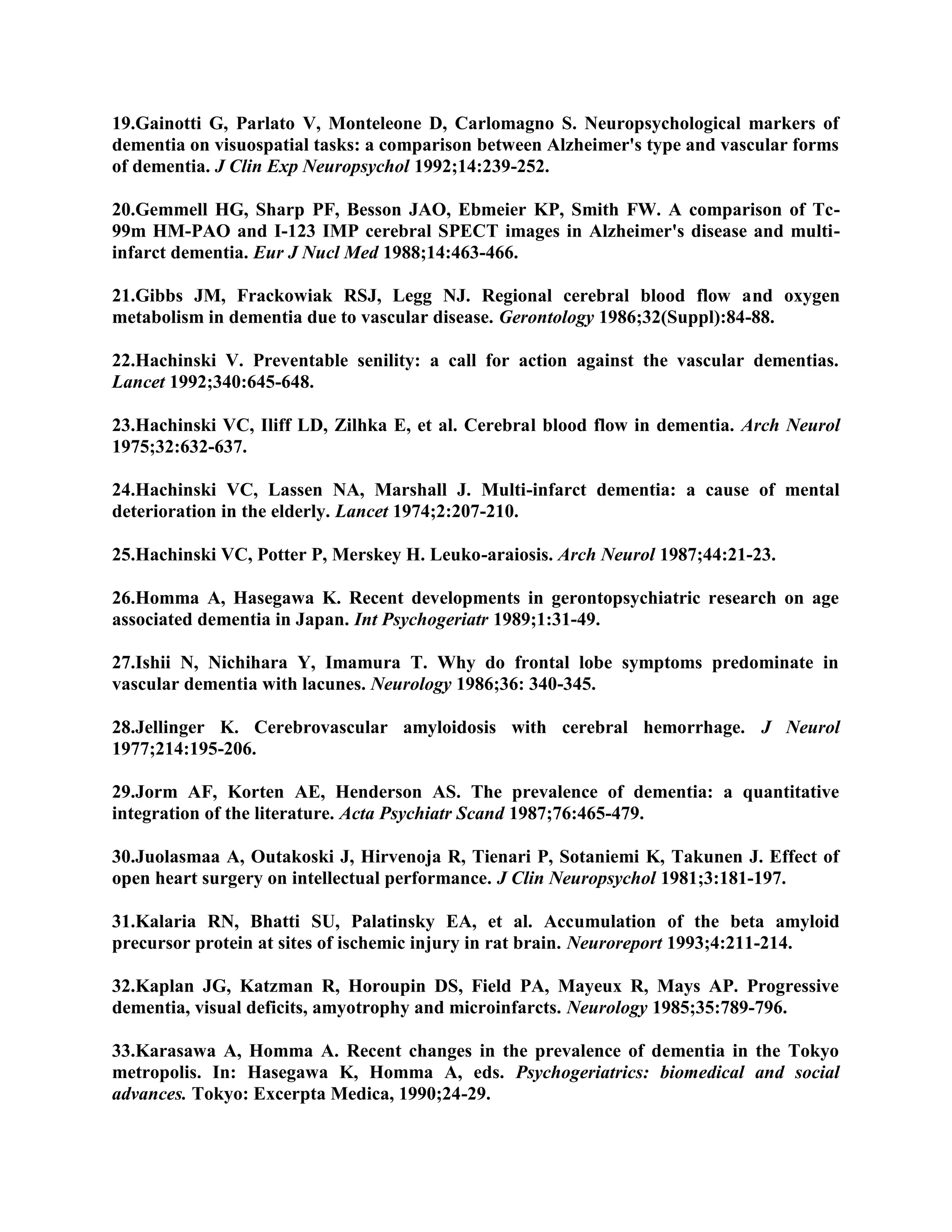 Topic of the month: Radiological pathology of multi-infarct dementia | PDF