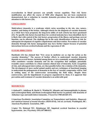 Topic of the month: Radiological pathology of multi-infarct dementia | PDF