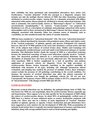 Topic of the month: Radiological pathology of multi-infarct dementia | PDF