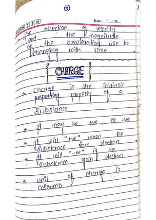 Mid term handwritten physics notes by Naeem Khan | PDF