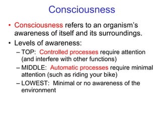 Consciousness, Sleep and Dreaming | PPT