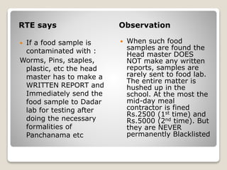 Mid-day meal in MCGM schools | PPTX | Secondary Education | Education