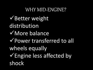 Mid engine cars | PPTX