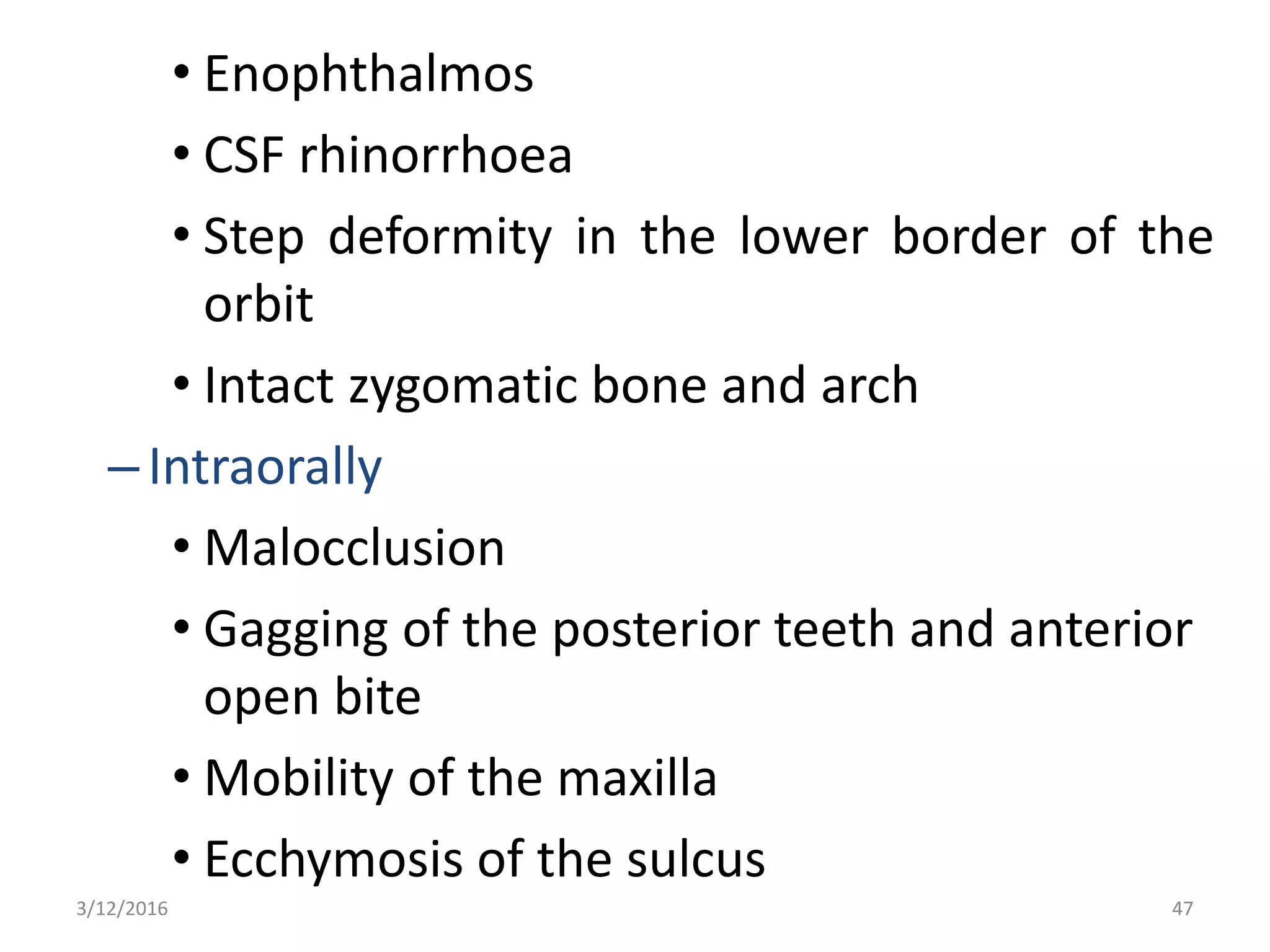 Mid facial fractures and their management | PPTX