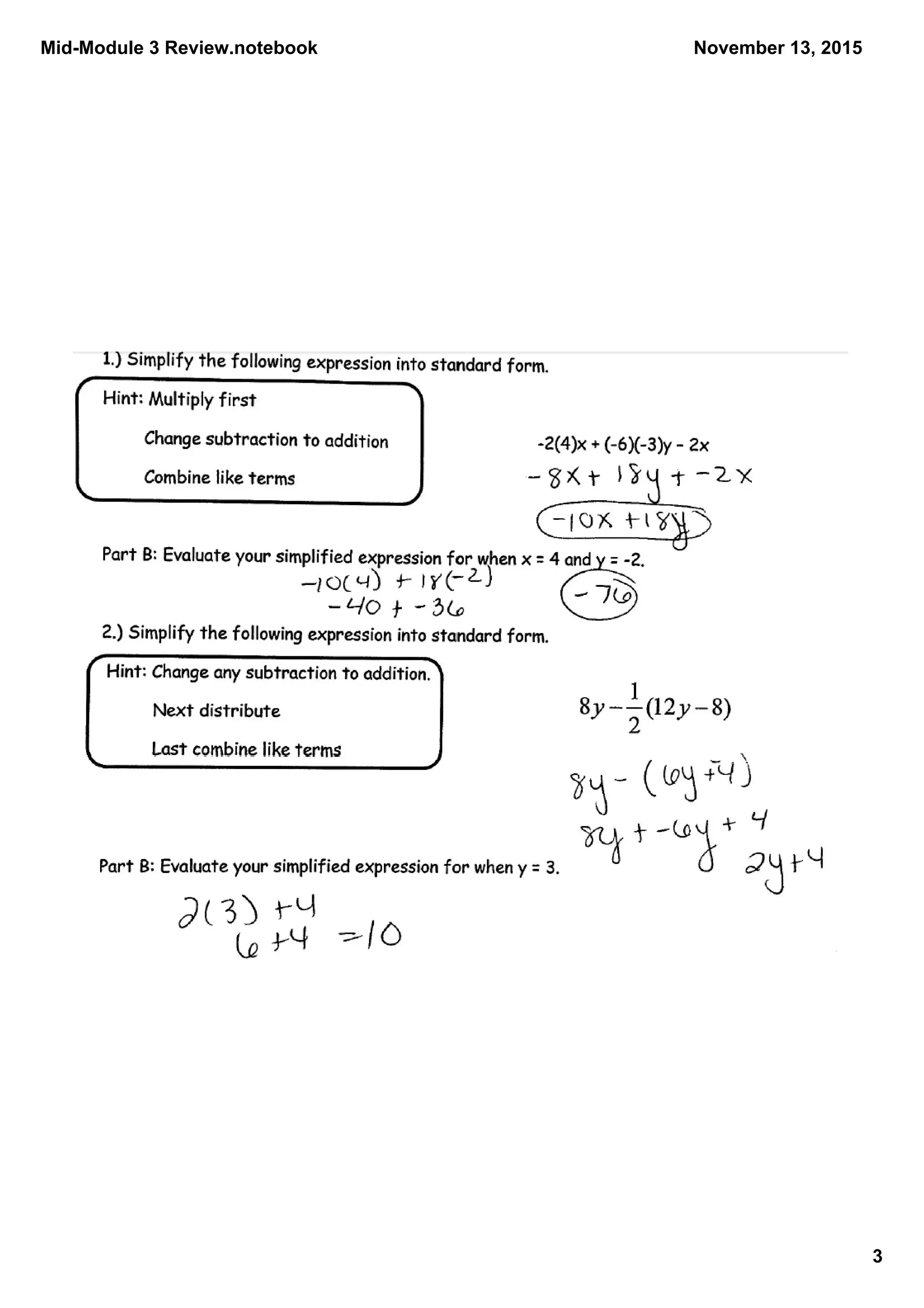 Mid module 3 review | PDF