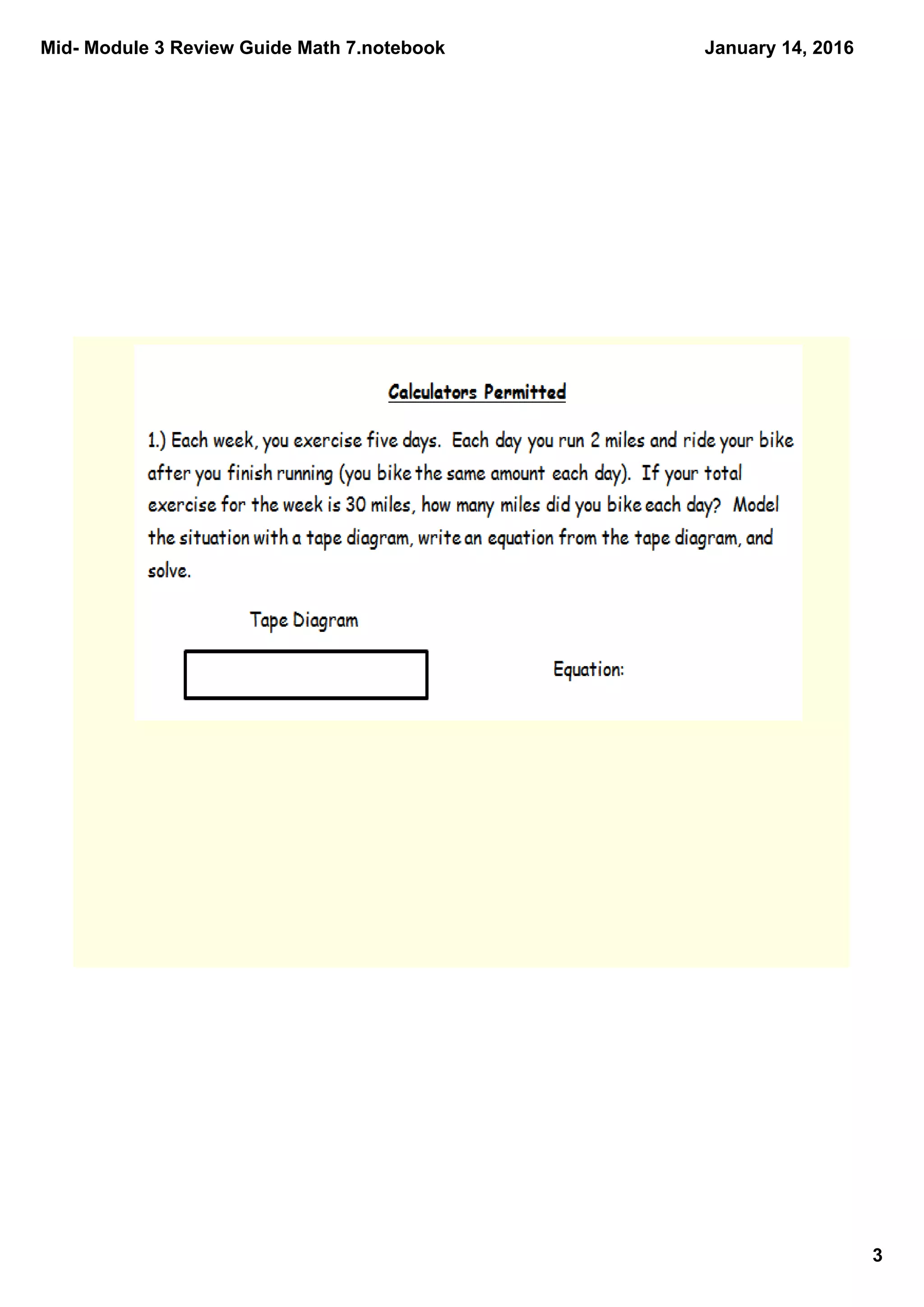 Mid module 3 review guide math 7 | PDF