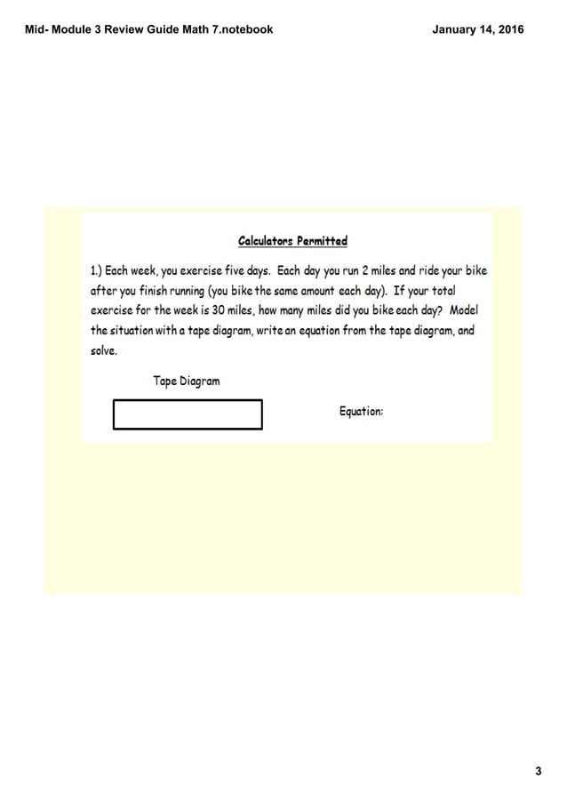 Mid module 3 review guide math 7 | PDF