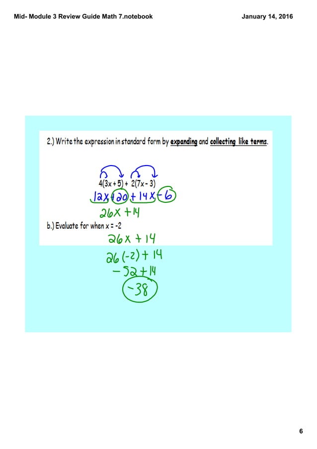 Mid module 3 review guide math 7 | PDF