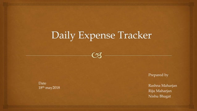 Daily Expense Tracker | PPTX