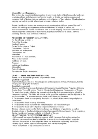 Terrain Evaluation with Landuse Planning | DOCX