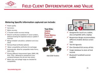 TESCO Meter Manager and Field Client Overview | PPTX