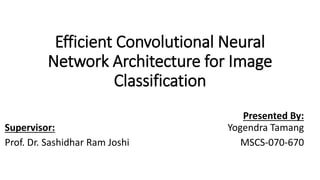 Efficient Neural Network Architecture for Image Classfication | PPT