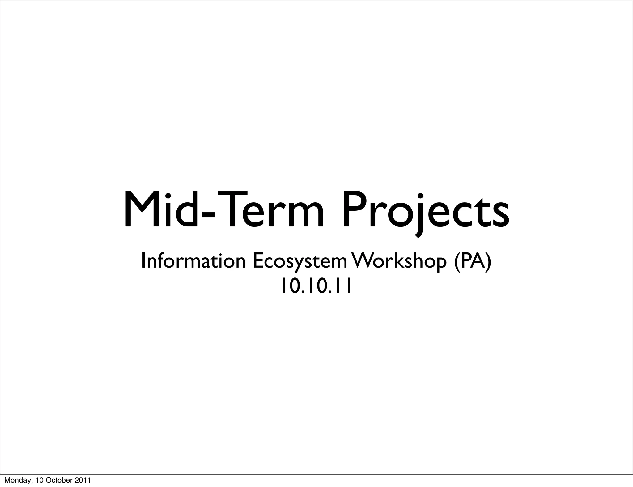 Midterm Activities Breakout Discussion | PPT