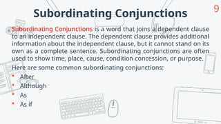 Conjunctions grammar english slide .pptx