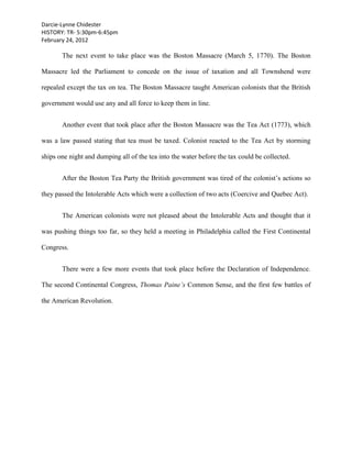 Mid term essay question # 5 | PDF