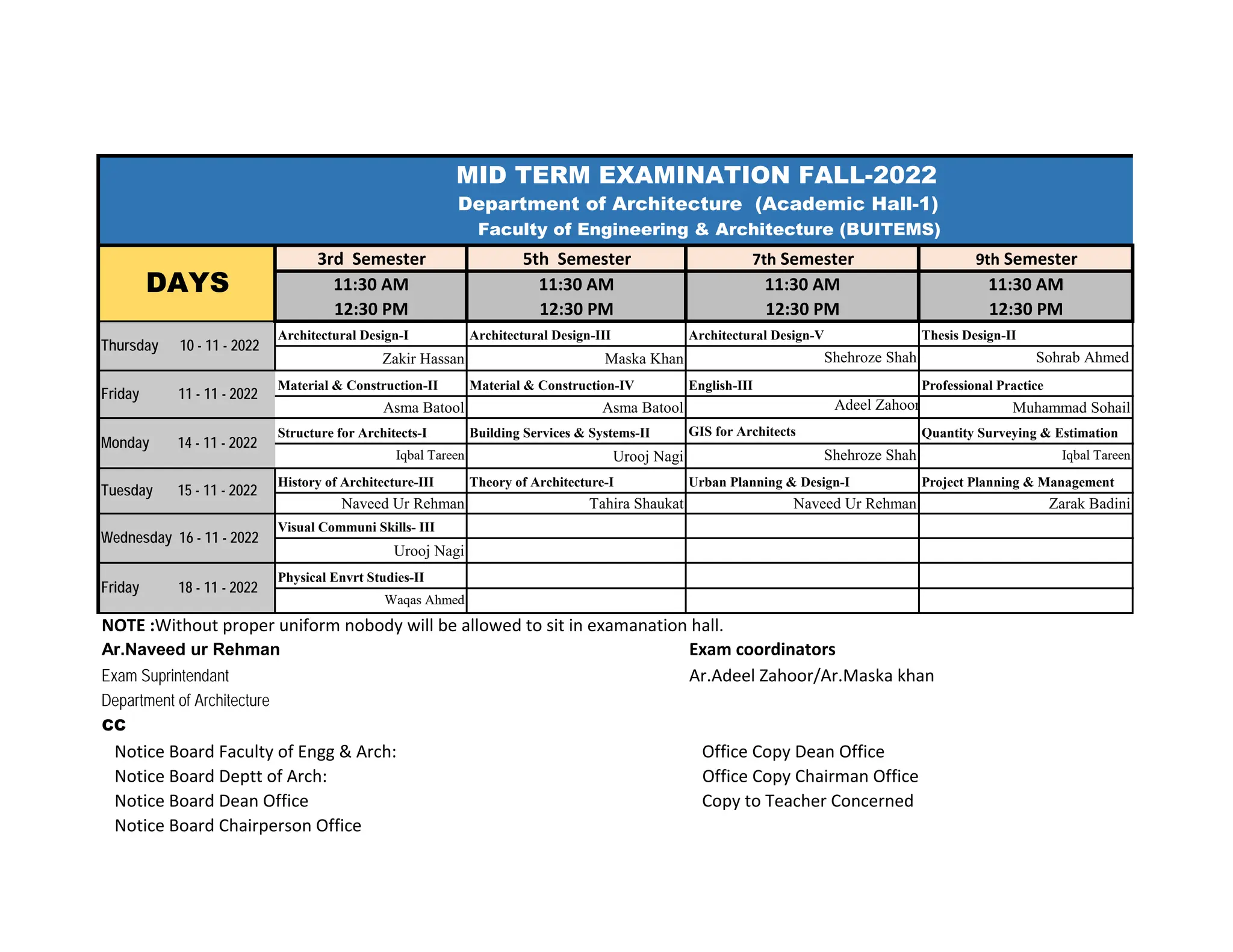 MID-TERM EXAMINATION - FALL 2022.pdfffff | PPT