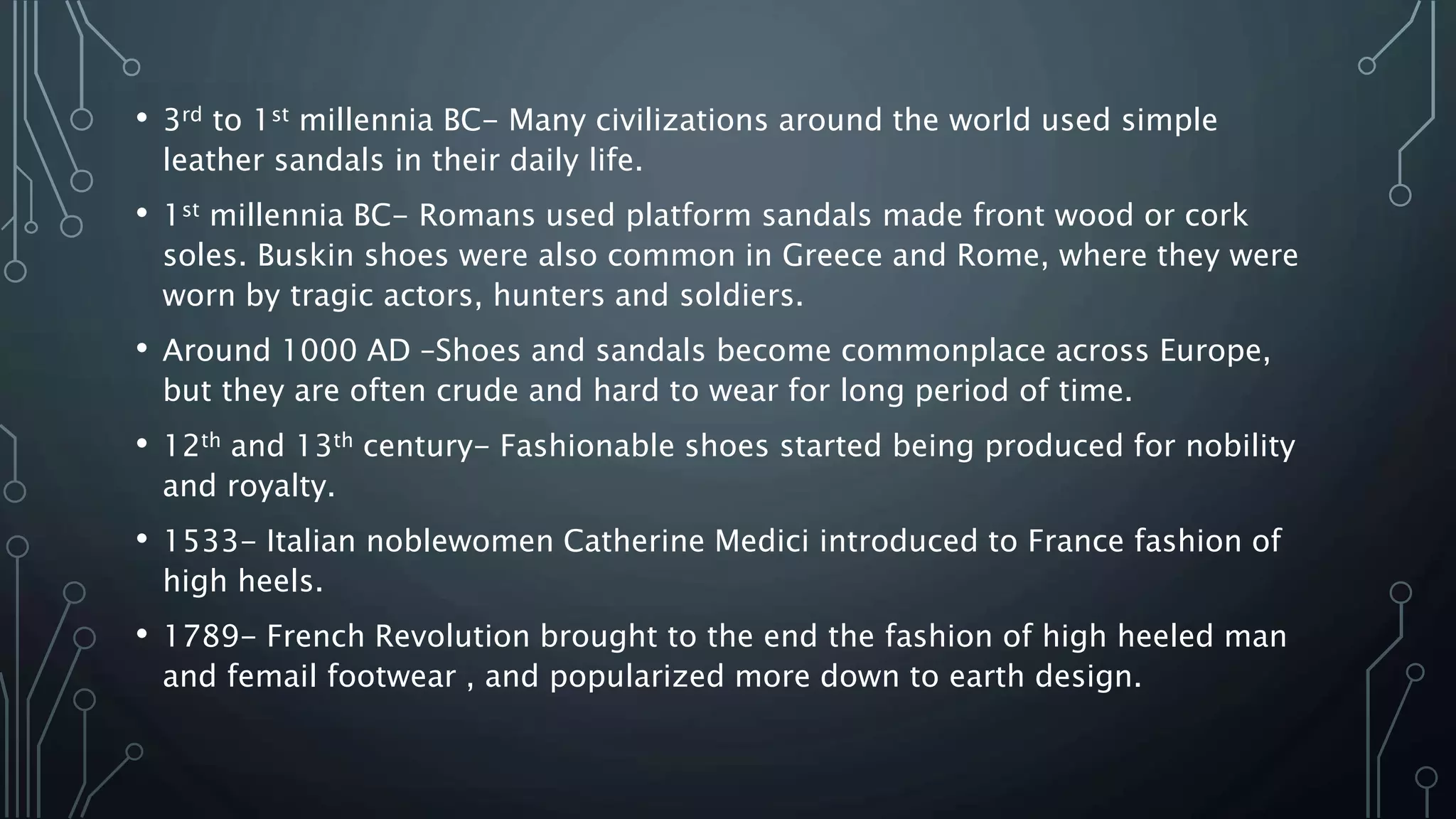 Presentation regarding History of Footwear | PPTX