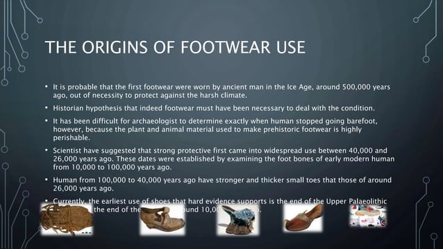 Presentation regarding History of Footwear | PPT
