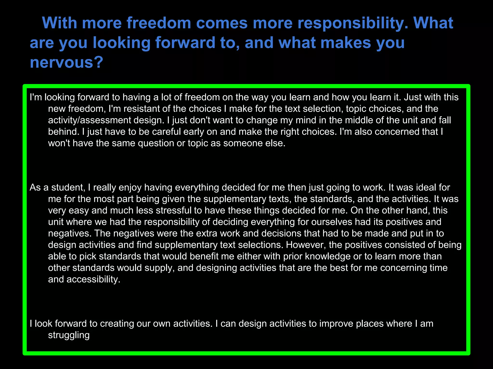 Mid term reflection points | PPT