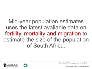 Mid-year population estimates, 2018 | PDF