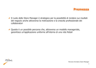 Mida Retail - Percorso Store Manager | PPT