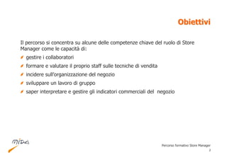 Mida Retail - Percorso Store Manager | PPT