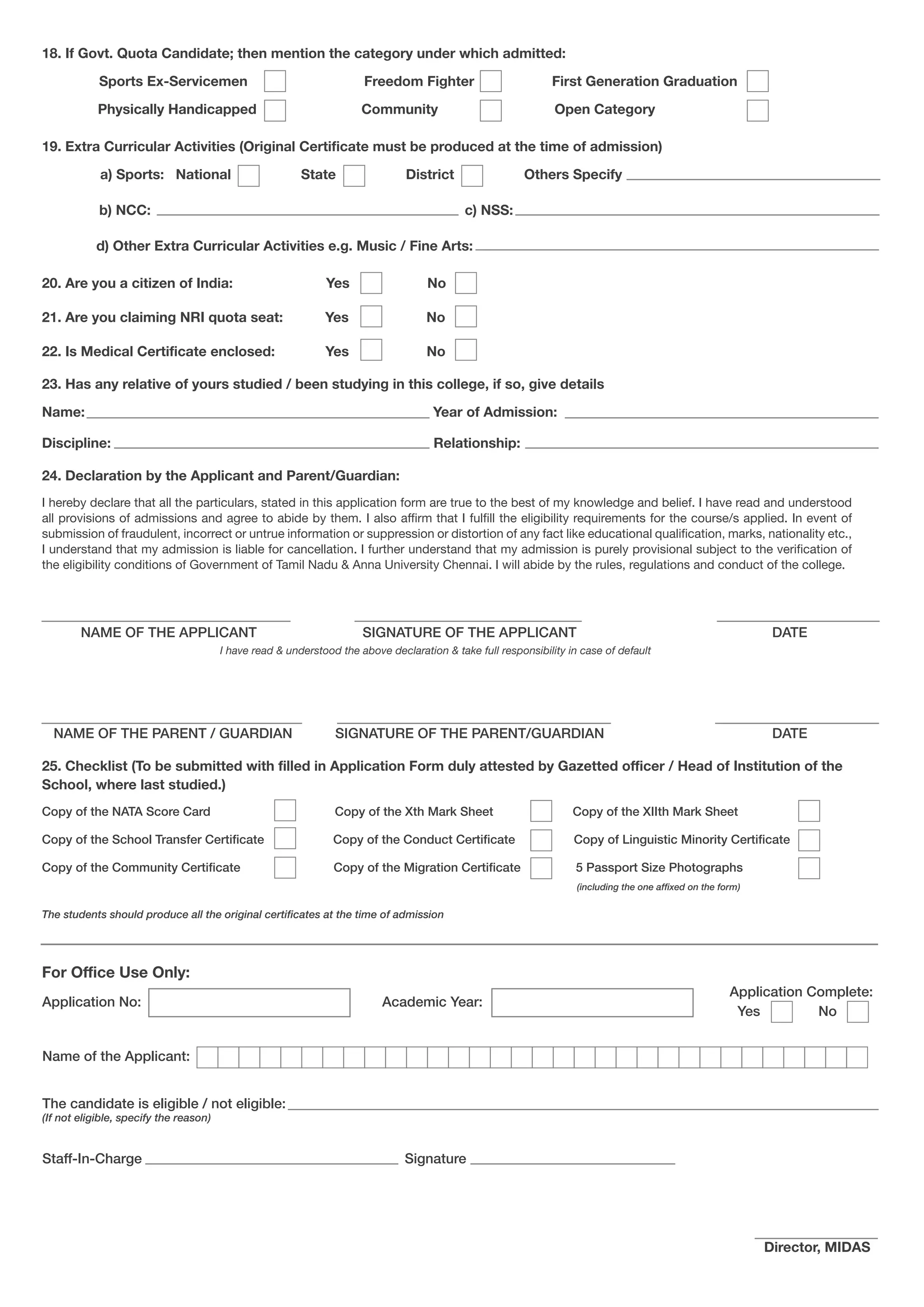 MIDAS application-form | PDF