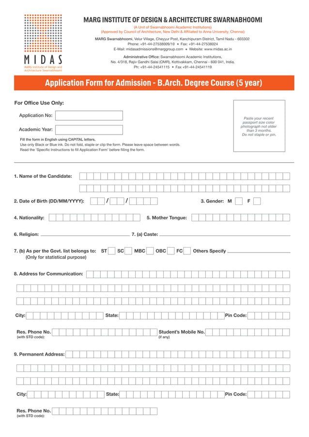MIDAS application-form | PDF