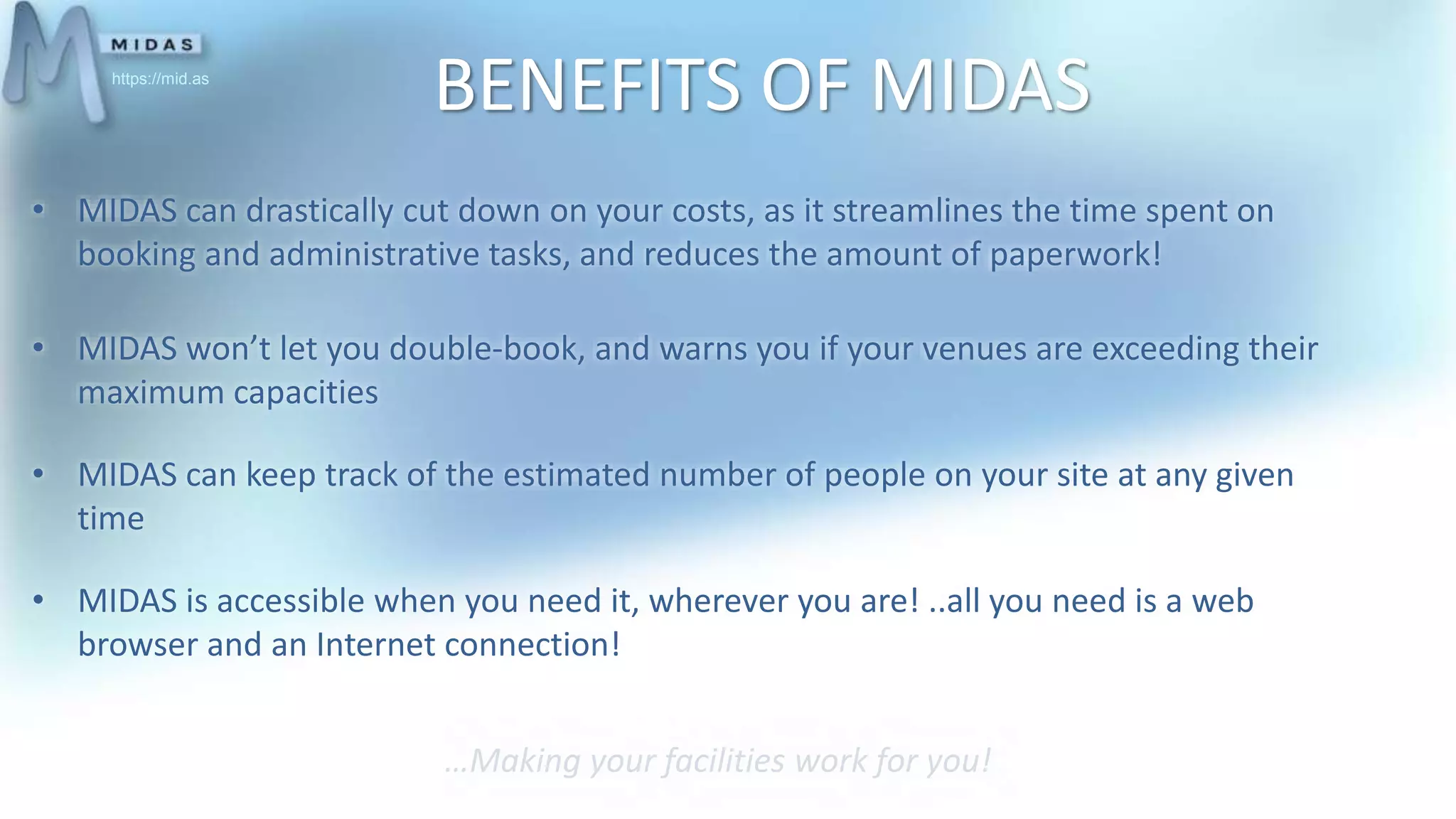 Overview of MIDAS Room Booking Software | PPT