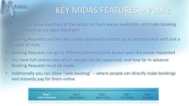 Overview of MIDAS Room Booking Software | PPT