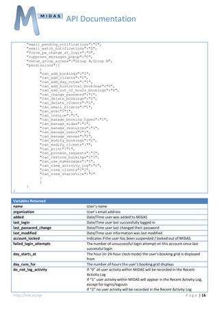MIDAS Room & Resource Scheduling Software - API Documentation v1.02 ...