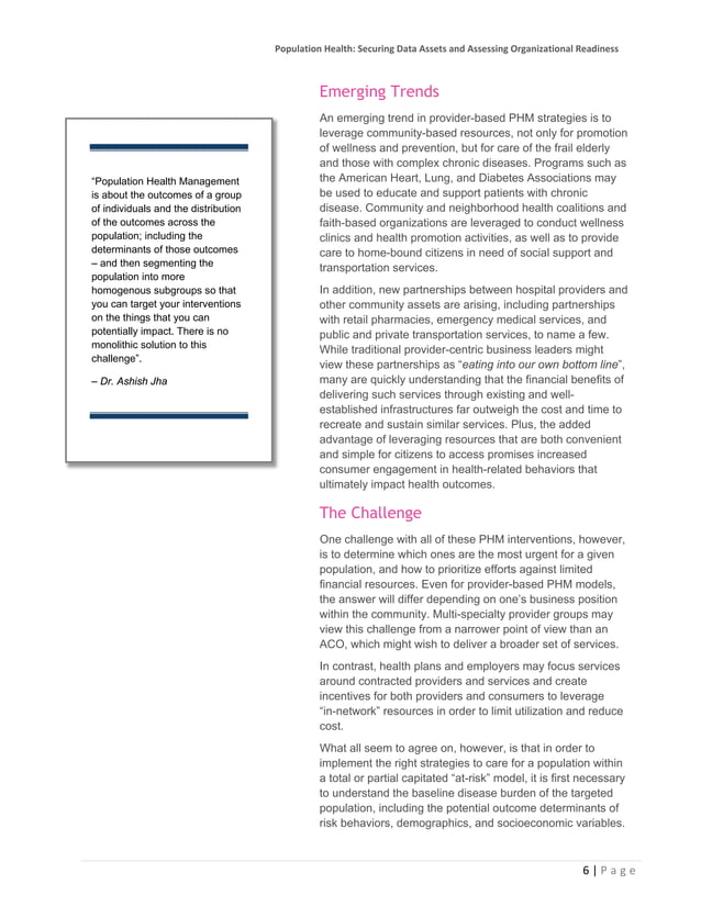 Midas+ Executive Insights: Population Health Management | PDF