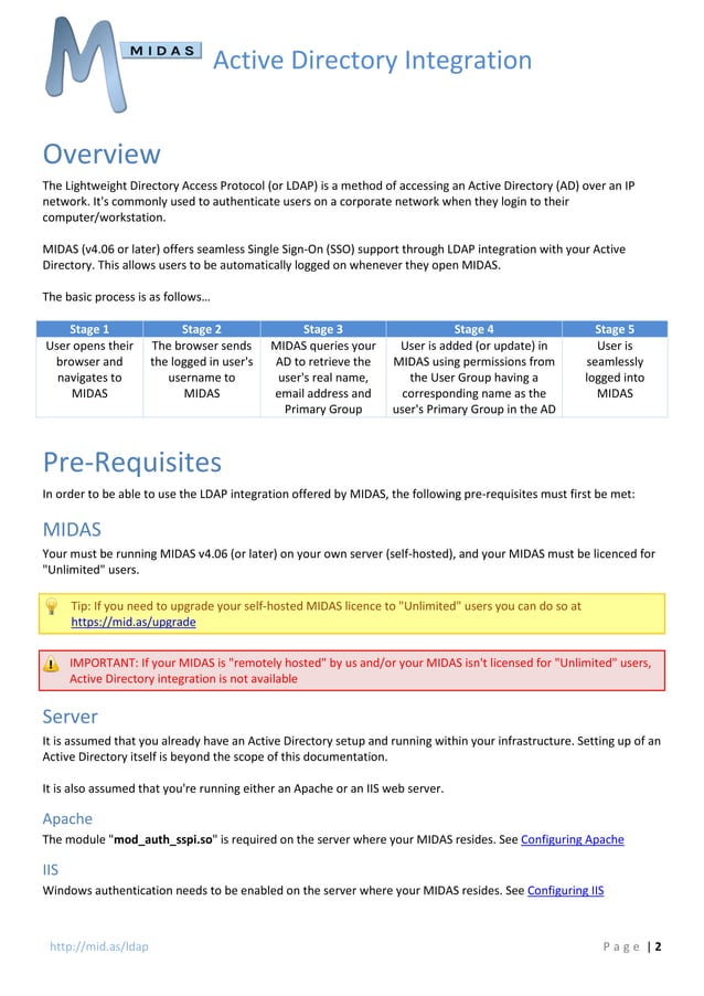 Midas Web Based Room And Resource Scheduling Software Ldap Active Directory Integration Pdf