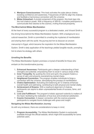 Midas Manifestation System .docx | Spirituality | Religion & Spirituality