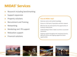 Midas Manchester Successful Inward Investment Agency | PPT