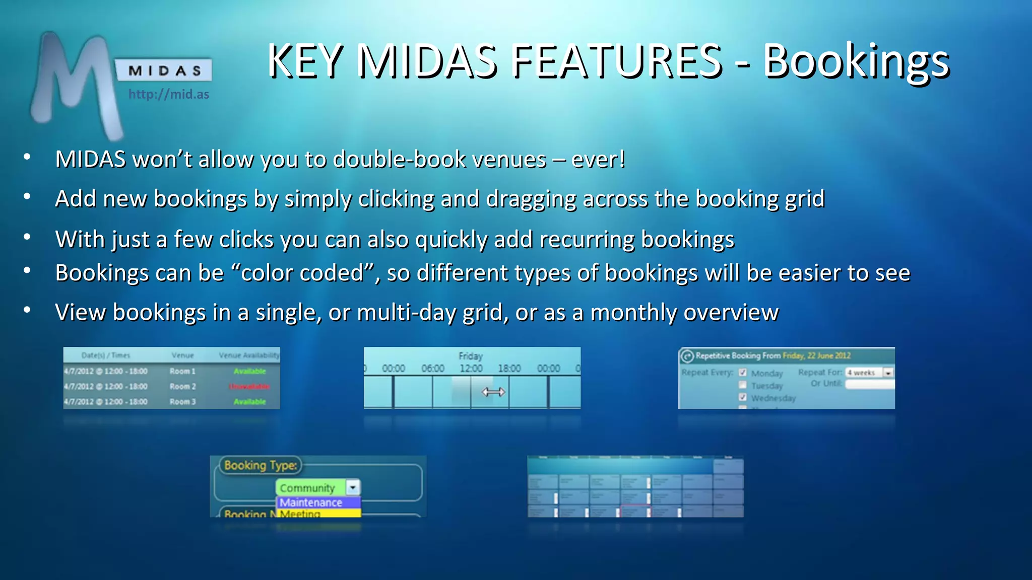 MIDAS - Web Based Room Scheduling Software | PPT