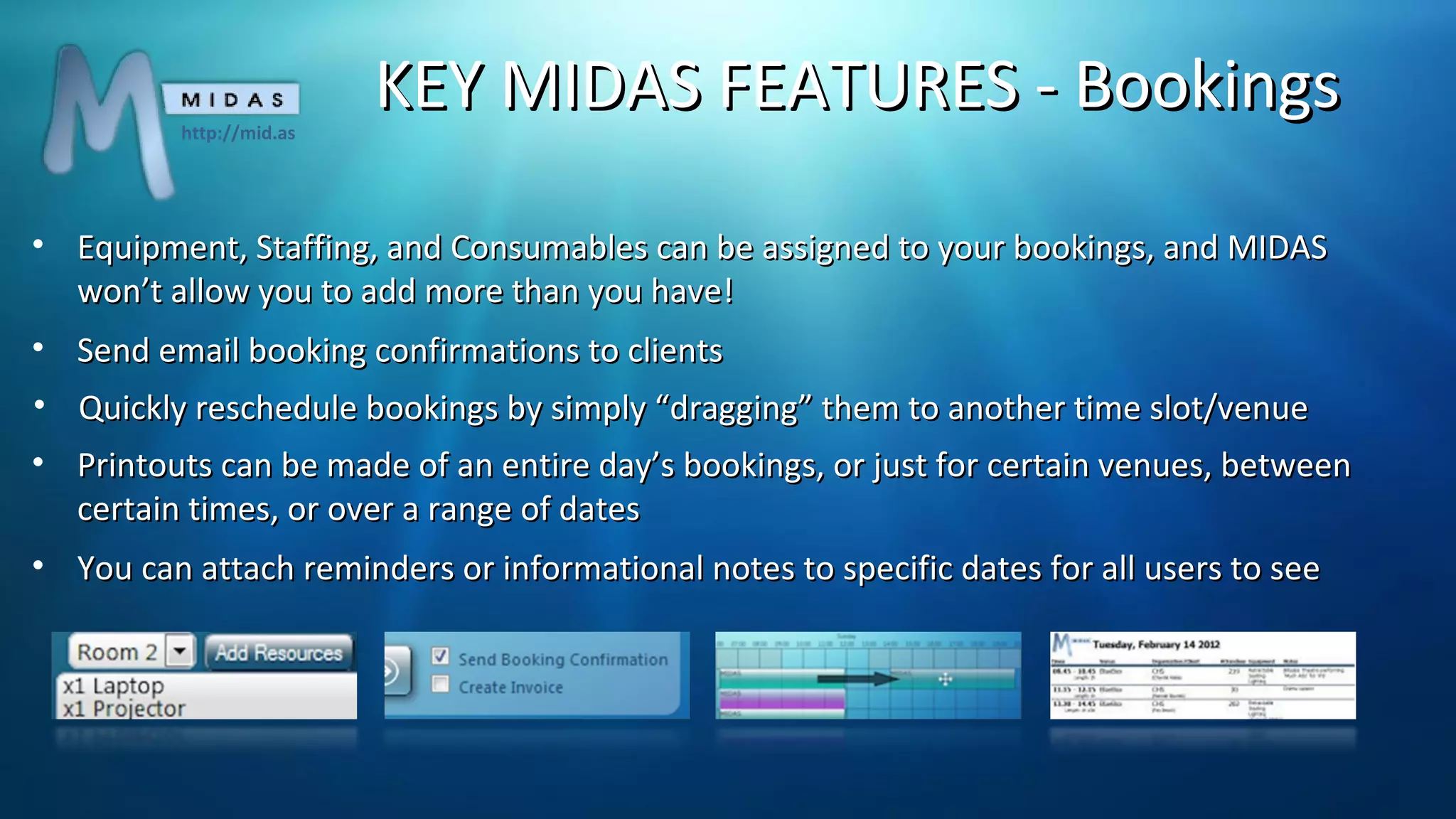 MIDAS - Web Based Room Scheduling Software | PPT